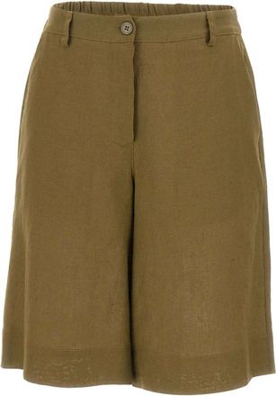 Kaos Kaos, Femme, Shorts, Vert, Taille: 42 FR Bermuda en lin