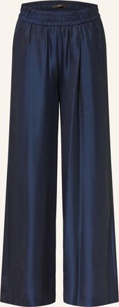Windsor Windsor. Marlenehose Mit Seide blau