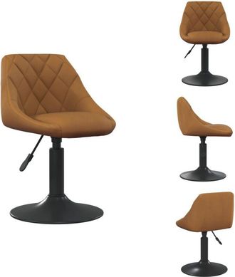 vidaXL Chaise de salle à manger Marron Velours - Chaise De Salle À Manger - Chaises De Salle À Manger - Chaise - Chaises