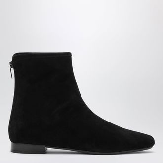 Toteme Black pointed ankle boots in suede