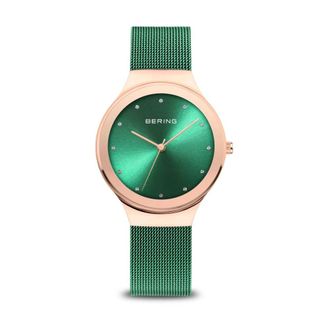 Bering Klassische Slim Design Gr&uuml;ne Milanaise Uhr - - Accessories - Damen - Gelb - ONE SIZE