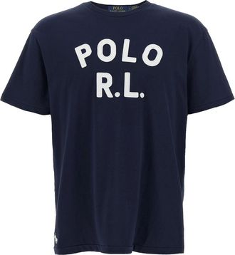 Polo Ralph Lauren Homme, Tops, Bleu, Taille: XL T-shirt en jersey de coton