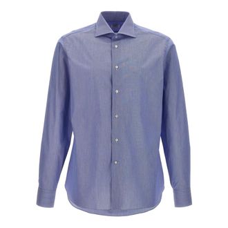 Borriello Falso Unito Baumwollhemd - - Shirts - Herren - Blau - 3XL