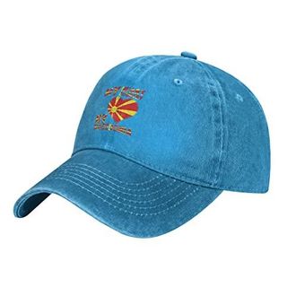 Generic Mon Coeur, Mon Pays, Ma Mac&eacute;doine Unisexe Chapeau De Cowboy Confortable Casquette De Baseball Athl&eacute;tique Casquettes Snapback pour Sport Running Golf
