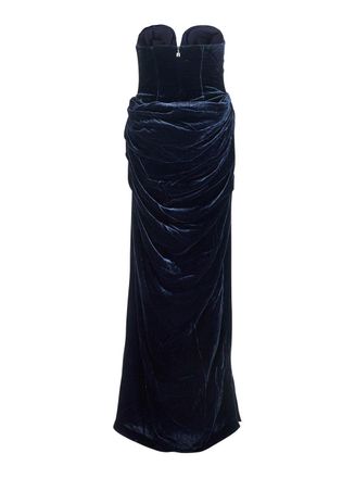Rotate Womens Blue Off-Shoulder Dress With Sweetheart Neckline Viscose