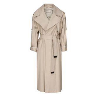 Max Mara Beiger Trenchcoat mit abnehmbarem G&uuml;rtel - - Coats - Damen - Beige - L
