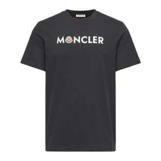 Moncler Logo T-Shirt - - Tops - Herren - Blau - XL