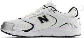 New Balance Herren 408 V1 Sneaker, White-Silver-Black, 44.5 EU