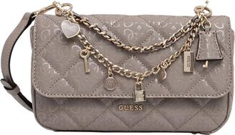 Guess Sac bandouli&egrave;re Libby - Femme - Sacs - Beige - Taille: ONE Size