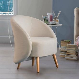 Dmora Talamo Italia - Annarella-Sessel, Design-Loungesessel, 100 % Made in Italy, Relaxsessel aus gepolstertem Stoff, 70 x 60 x 80 cm, taubengrau