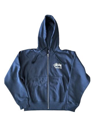 St&uuml;ssy Kapuzenjacke mit Print - Blau