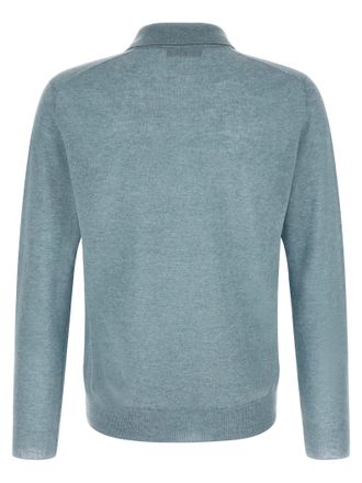 Zanone Cashmere Polo Polo Shirt - powder blue
