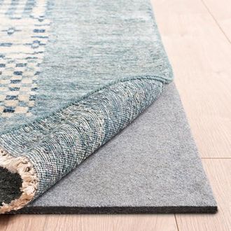 Safavieh Solide Tonal Teppich f&uuml;r Rug Wohnzimmer, Esszimmer, Schlafzimmer - Maschinenwaschbar und rutschfest - Padding Collection, Kurzer Flor, in Grau, 183 X 