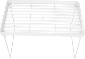 BESPORTBLE Faltbarer K&uuml;chen und Badezimmer Aufbewahrungsst&auml;nder aus Robustem Kunststoff Gro&szlig;es Tischregal mit Erh&ouml;htem Rand f&uuml;r Kosmetik und Gew&uuml;rze Platzsparend