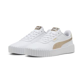 Puma Carina 3.0 Metallic Whisper Damen-Sneaker, Wei&szlig;gold, 36.5 EU, Wei&szlig;es Gold, 36 EU