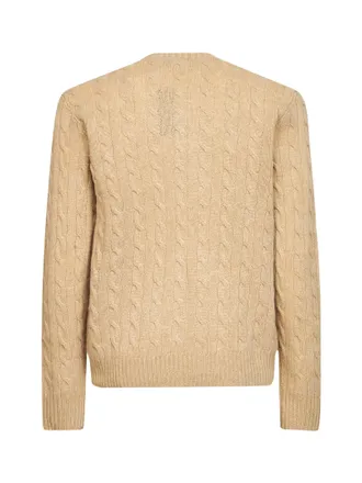 Polo Ralph Lauren Cable-Knit Wool-Blend Sweater - Beige