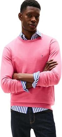 Tommy Hilfiger Pull Homme Essential Cotton avec Col Ras-du-Cou, Rose (Vintage Rosy), XXL