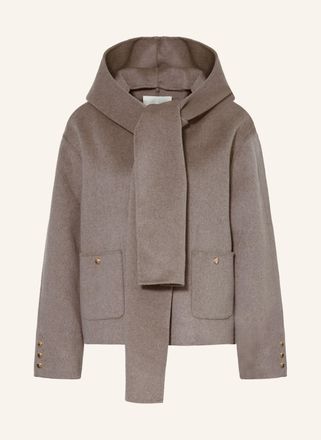 Maje Jacke Mit Abnehmbarer Kapuze beige
