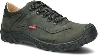 Nagaba Chaussures de randonnée Masculin - véritable, avec lacets - chaussures en cuir avec semelle antidérapante - modèle 400 - kaki - 45