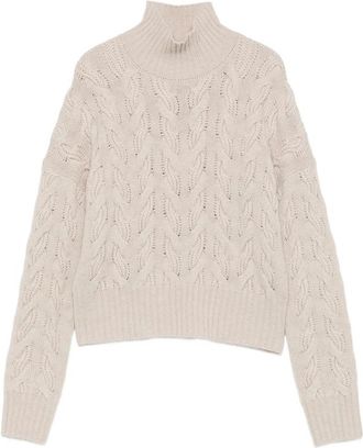 Max Mara Cosmo Cable-knit High-neck Sweater
