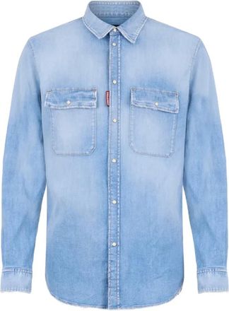 Dsquared2 Homme, Chemises, Bleu, Taille: 2XL Denim Shirt