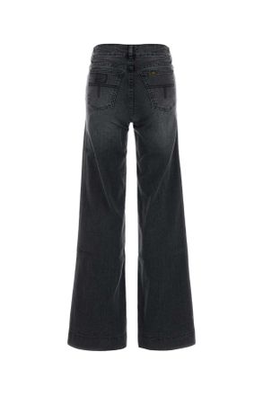 Lois Womens Slate Stretch Denim Lorna Wide-Leg Jeans Brushedblack