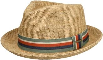 Stetson Chapeau de Raphia Littlefield Player Femme/Homme - DEte en Paille Soleil Printemps-ete Ete - L (58-59 cm) Nature