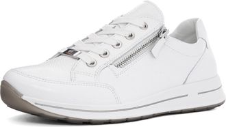 Ara Damen Osaka Sneaker, Weiss,Weissgold/Camel, 37.5
