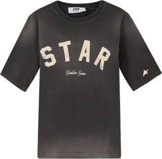 Golden Goose Homme, Tops, Gris, Taille: S T-shirt &agrave; motif &eacute;toile