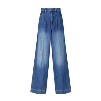 Rossi Elegante Wide-Leg Jeans - - Jeans - Damen - Blau - M