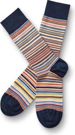 CHARLES TYRWHITT Socken mit bunten Streifen - Orange & Zitronengelb