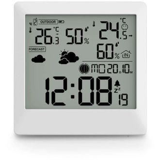 Hama Digitale Palawan-Wetterstation mit Thermometer, Hygrometer - Wei&szlig;
