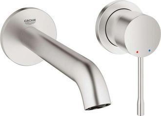 GROHE Essence - Waschtischarmatur m - Unterputz, 2-Loch Montage, SuperSteel 19408DC1 - Grohe