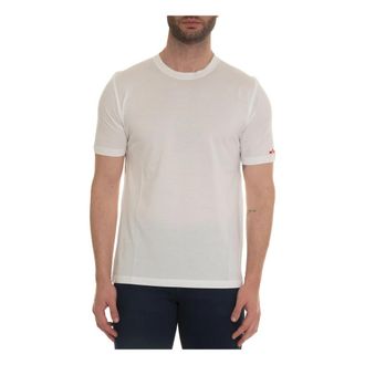 Kiton Baumwoll Logo T-Shirt- Regular Fit - - Tops - Herren - Wei&szlig; - M