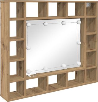 vidaXL Vidaxl - Spiegelschrank mit Regal Eiche handwerklich 91 x 15 x 76.5 cm