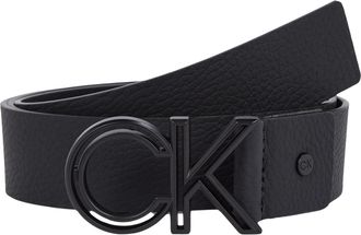 Calvin Klein Herren G&uuml;rtel aus Leder, Schwarz (Ck Black Smooth), 120 cm