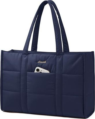 Lovevook Sac Cabas Femme, Puffer Sac a Main 15,6 Pouces Sacs Ordinateur Grand, Sac de Cours Sac Fourre Tout pour Les Cours Lycee Travail Universit&eacute; Affaires