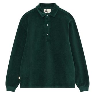 La Paz Homme, Tops, Vert, Taille: XL Mesquita Ribbed Long Sleeve Polo