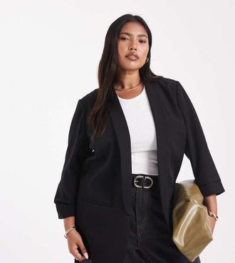Only ONLY Curve - Blazer à manches 3/4 - Noir