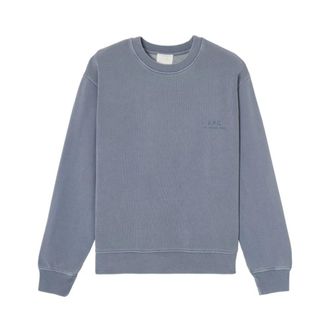 A.P.C. Fernando Micro Logo Sweatshirt - - Sweatshirts & Hoodies - Herren - Blau - S