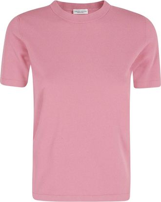 Roberto Collina Femme, Tops, Rose, Taille: 42 FR Girocollo MC T-shirt