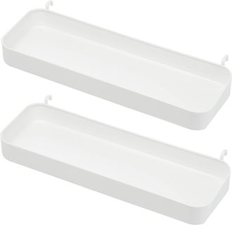 IKEA SKADIS Regal (passend für SKADIS Lochplatten), Weiß, 28 x 9 x 3 cm, 2 Stück