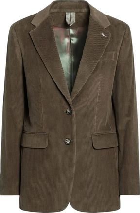 Max Mara Einreihiges Sakko aus Cord - Grün