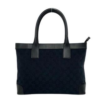Gucci Pre-owned GG Canvas Leder Tote Bag - - Pre-owned - Damen - Blau - ONE SIZE