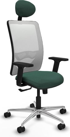 Piqueras y Crespo Neigbarer Schreibtischstuhl Zulema mit 2D-Armen, h&ouml;henverstellbarer Lendenwirbelst&uuml;tze und festem Kopfteil, ausgestattet mit 3 Positionen und Schneids
