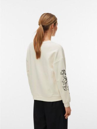 Vero Moda Sweatshirt VMLADA L/S O-NECK SWEATSHIRT JRS BTQ Baumwollmischung, regular fit