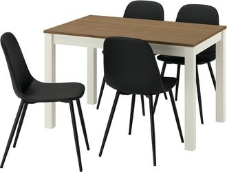 IKEA &Aring;LHULT / NORDMANSSK&Auml;R Tisch und 4 St&uuml;hle