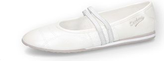 Dockers by Gerli Damen Slipper, Frauen Slip On,schluepfschuhe,Loafer,College Schuhe,Businessschuhe,Anzugschuhe,Office,Weiss/Silber,42 EU