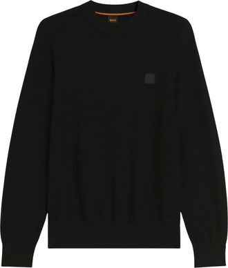 HUGO BOSS Homme, Pulls, Noir, Taille: XL Pull en Tricot Anion_S