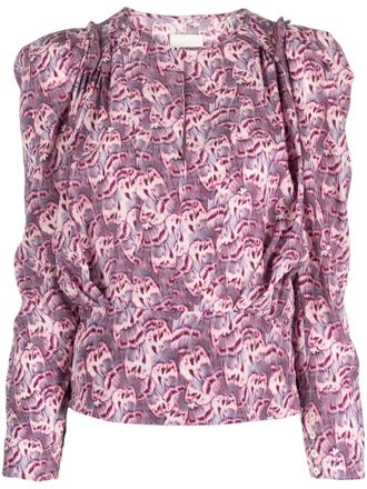 Isabel Marant Zarga Bluse mit grafischem Print - Violett